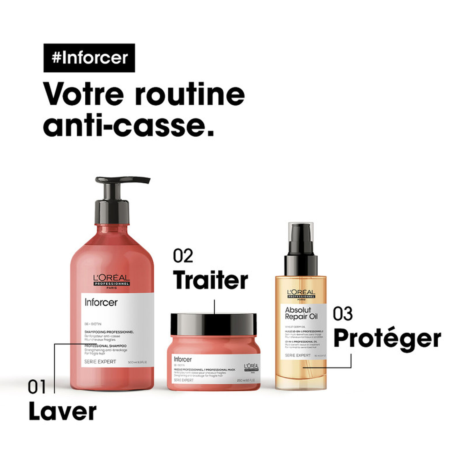 Shampooing anti-casse Inforcer 500 ml | laboutiqueducoiffeur.com