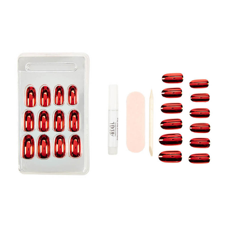 Faux ongles Nail Addict metallic red | laboutiqueducoiffeur.com
