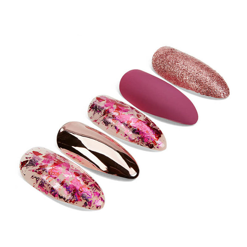 Faux ongles Nail Addict pink foil | laboutiqueducoiffeur.com