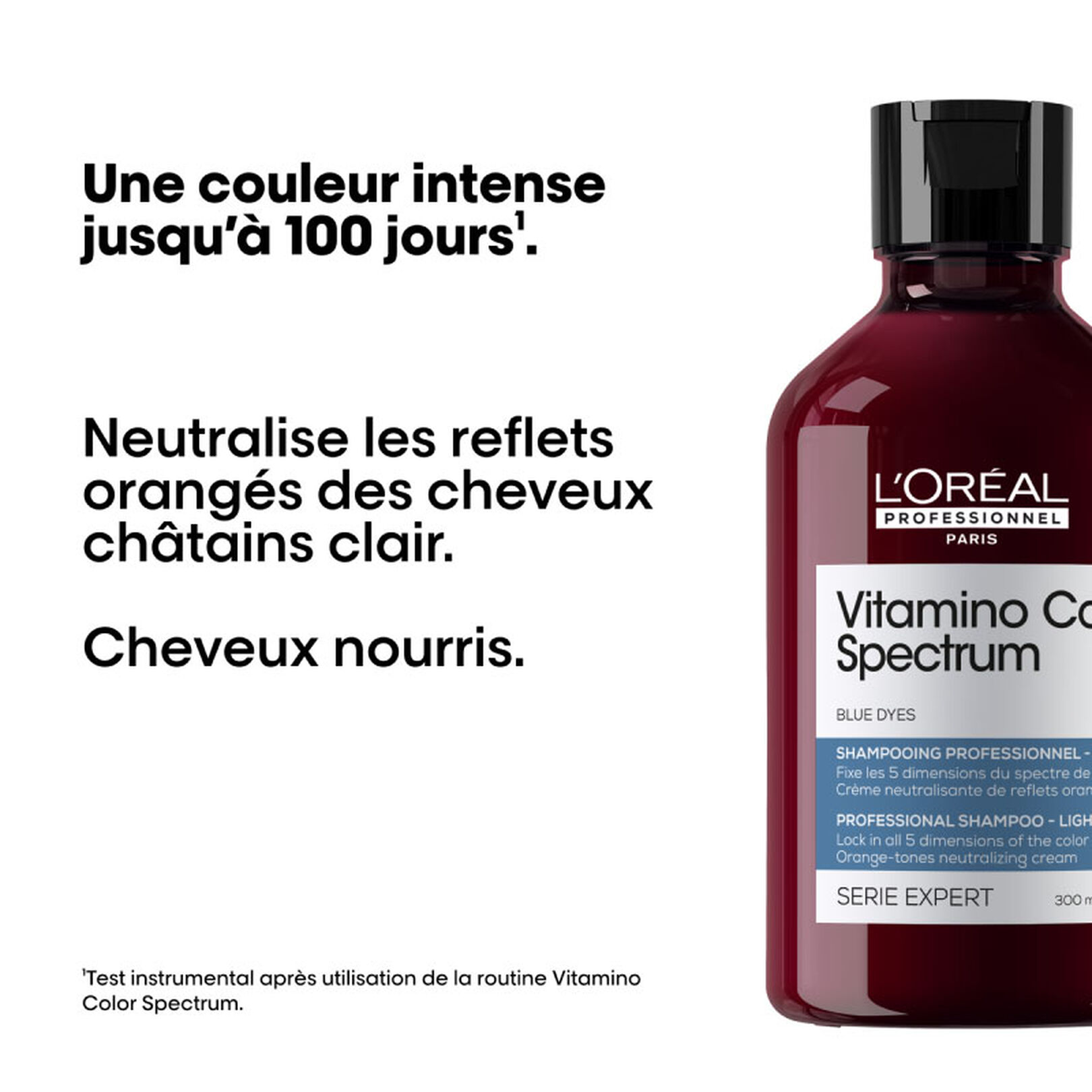 Shampooing neutralisant Vitamino Color Spectrum bleu, anti-orange ...