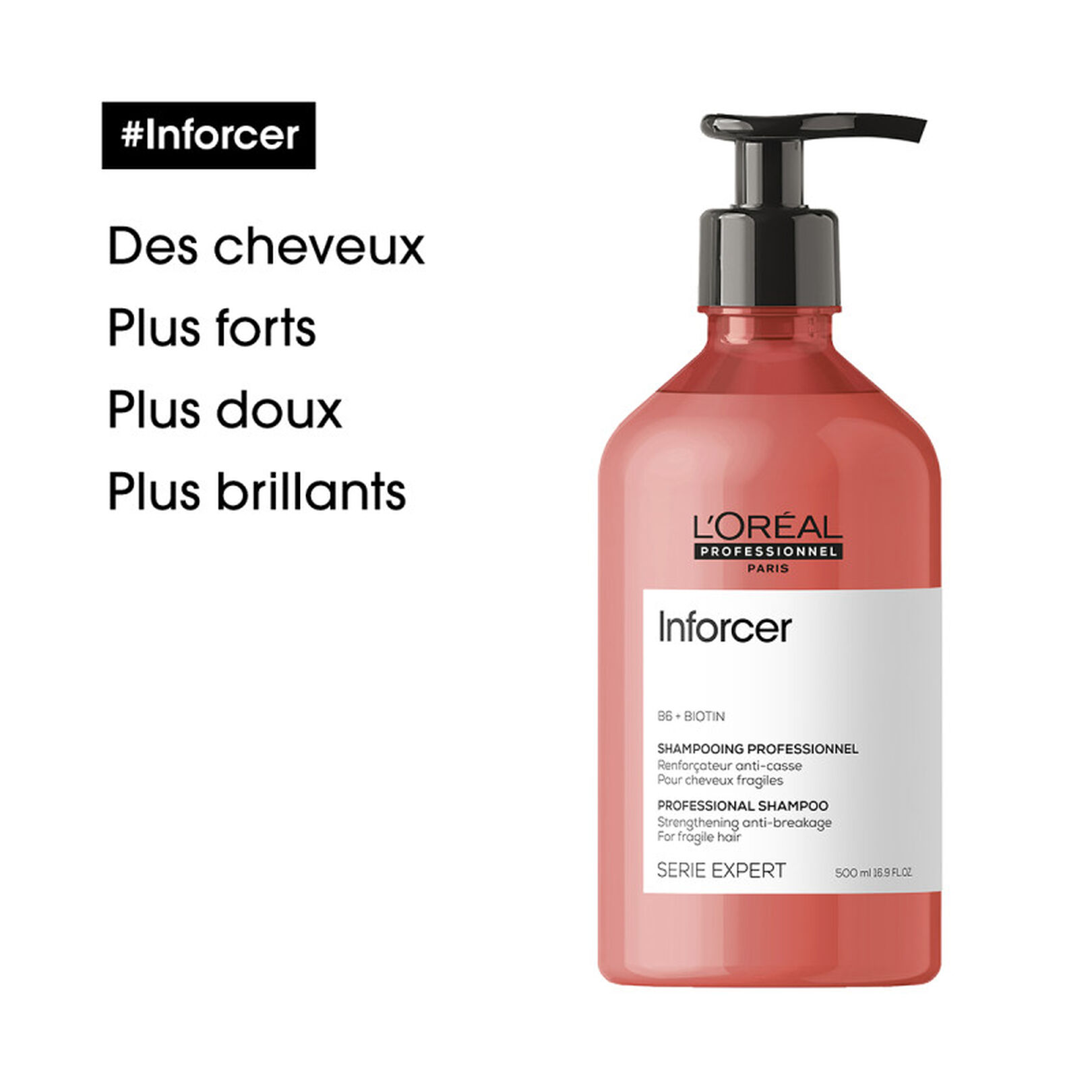 Shampooing anti-casse Inforcer 500 ml | laboutiqueducoiffeur.com