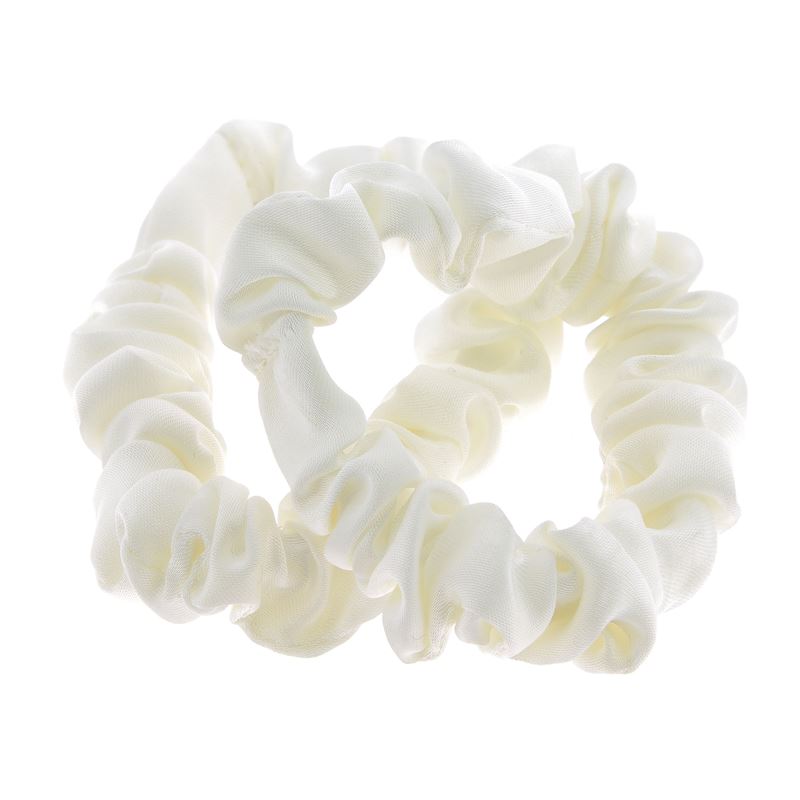 Chouchous satinés fins x 2 blanc | laboutiqueducoiffeur.com