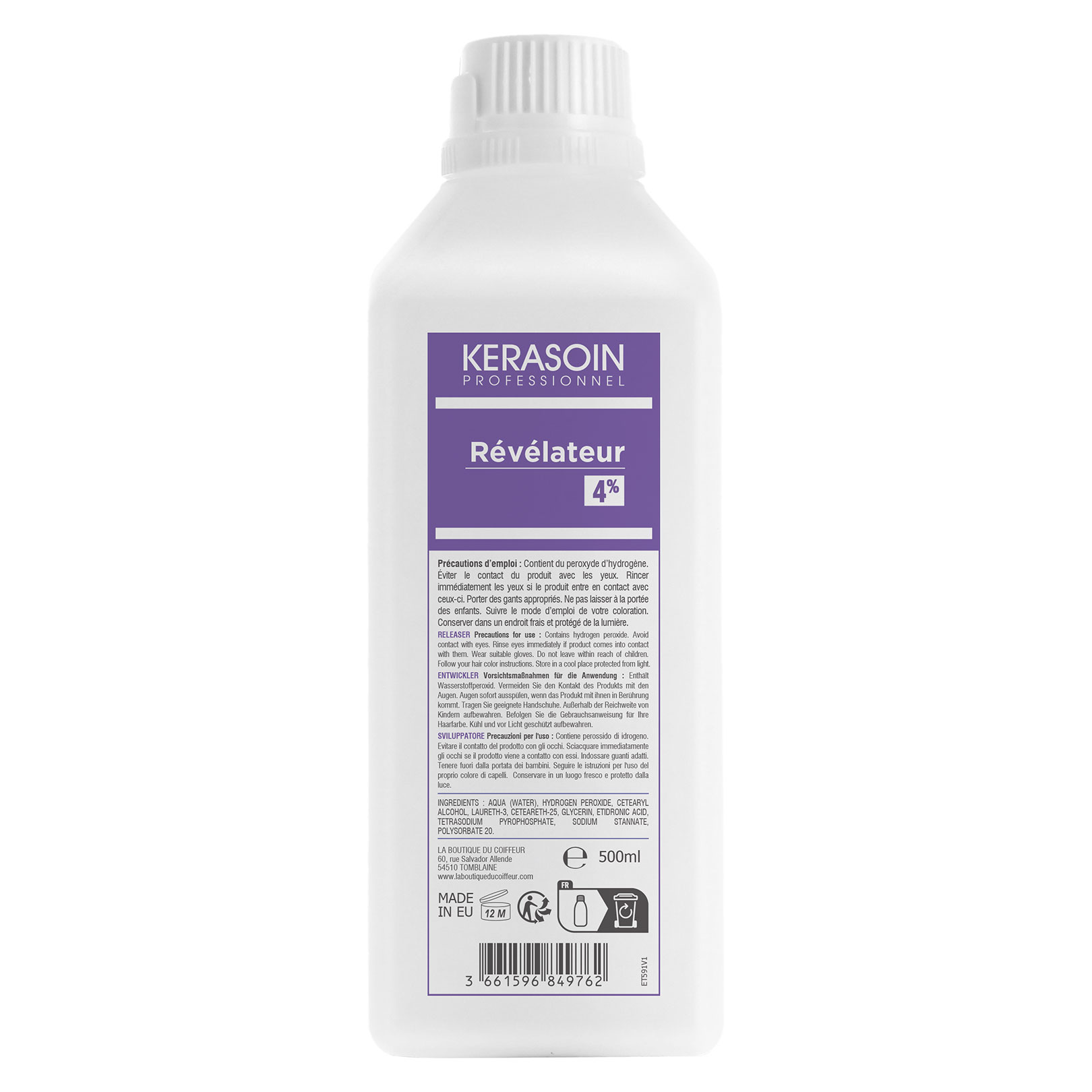 Révélateur 4% 500ml | laboutiqueducoiffeur.com