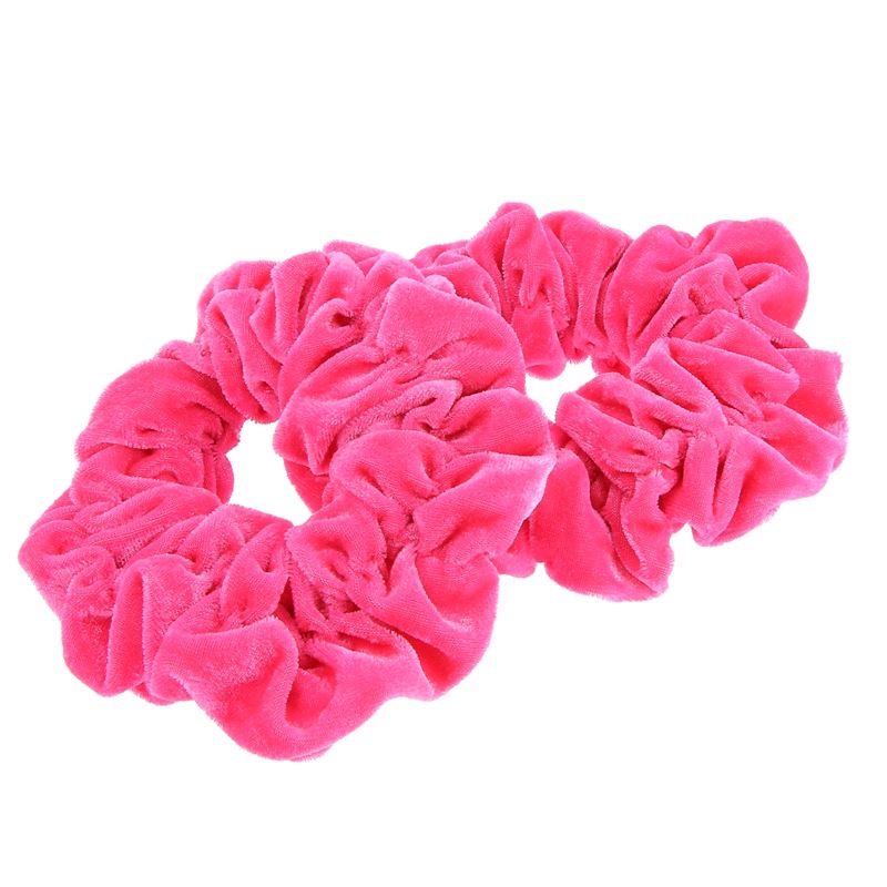 2 Chouchous velours XXL fushia | laboutiqueducoiffeur.com