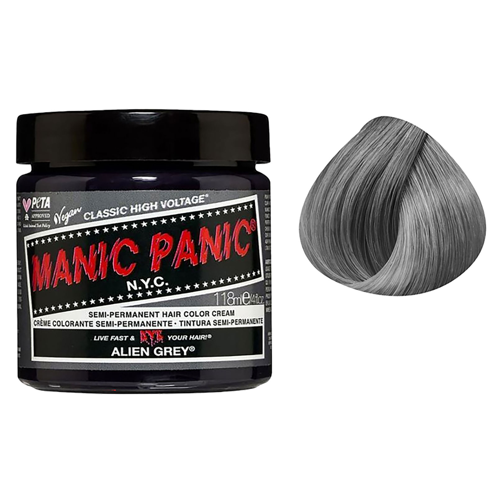 Coloration semi-permanente Manic Panic alien grey ...