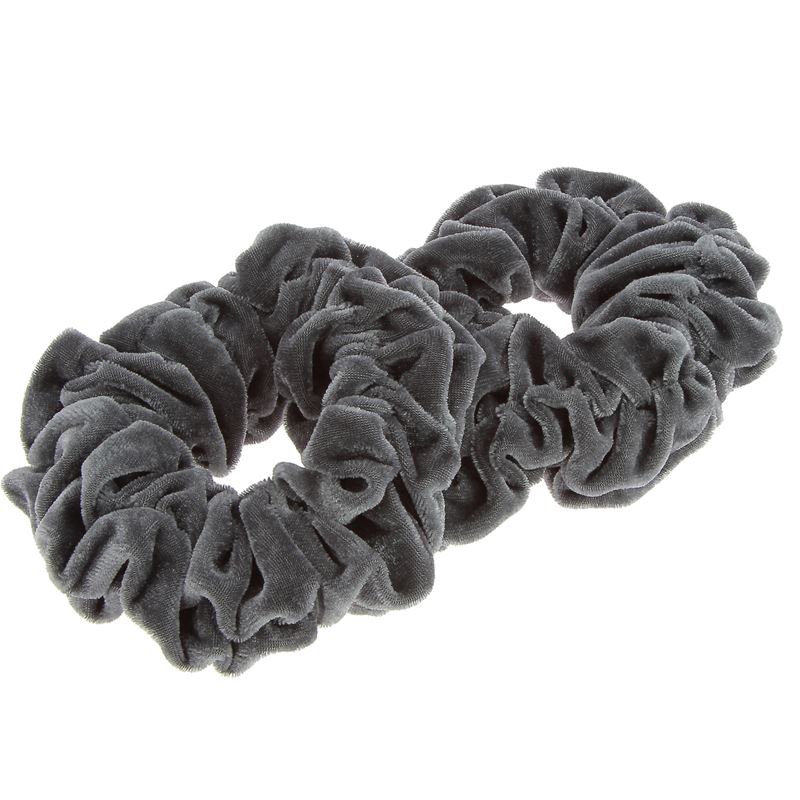 2 Chouchous velours XXL gris | laboutiqueducoiffeur.com