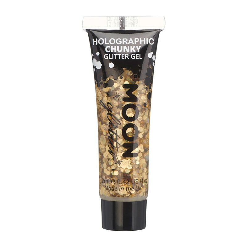 Gel holographique à grosses paillettes Moon Glitter doré ...