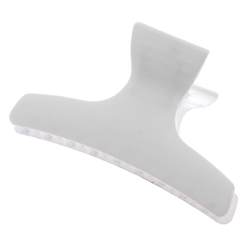 Pince croco simple blanche 9.5cm | laboutiqueducoiffeur.com