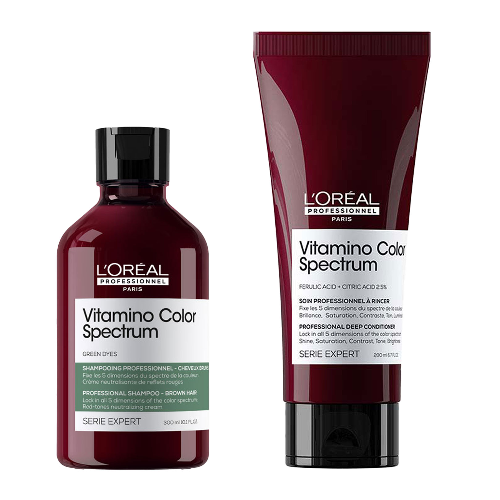 Rituel neutralisant Vitamino Color Spectrum cheveux bruns, anti-rouge ...