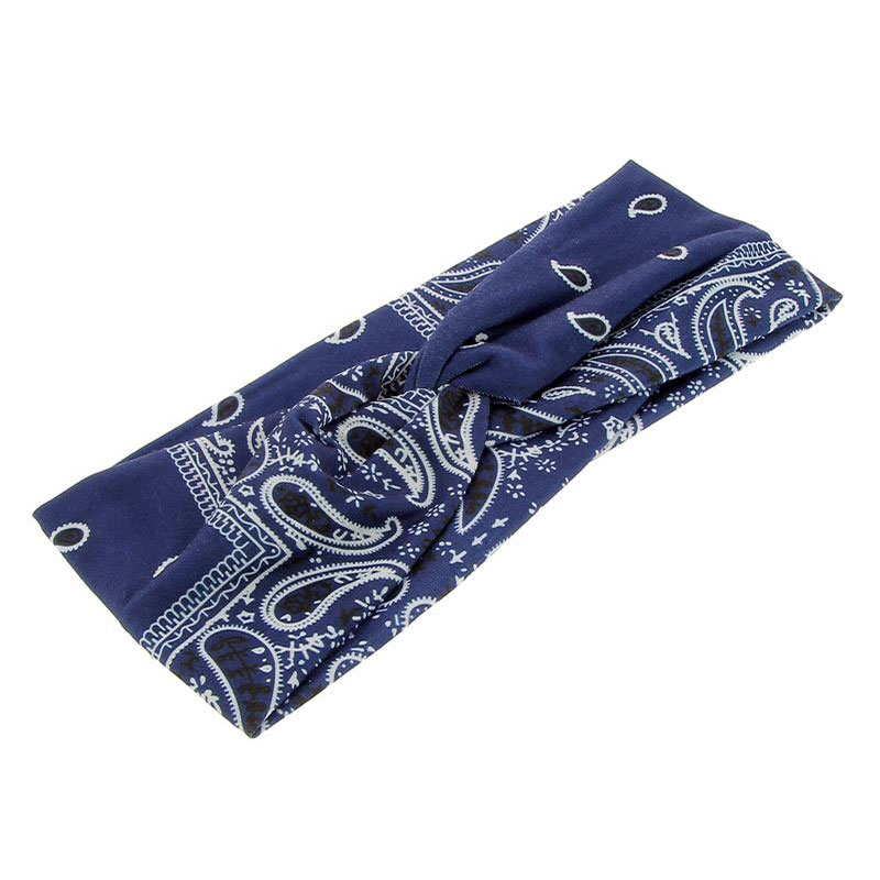 Bandeau façon bandana Bleu marine | laboutiqueducoiffeur.com