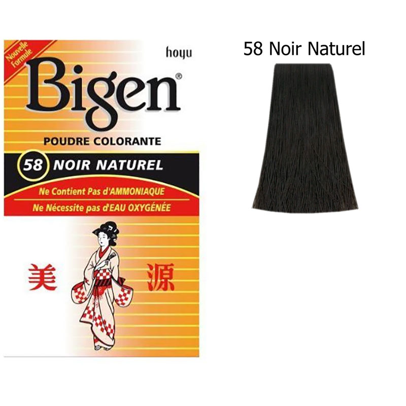 Poudre colorante Bigen 58 Noir Naturel | laboutiqueducoiffeur.com